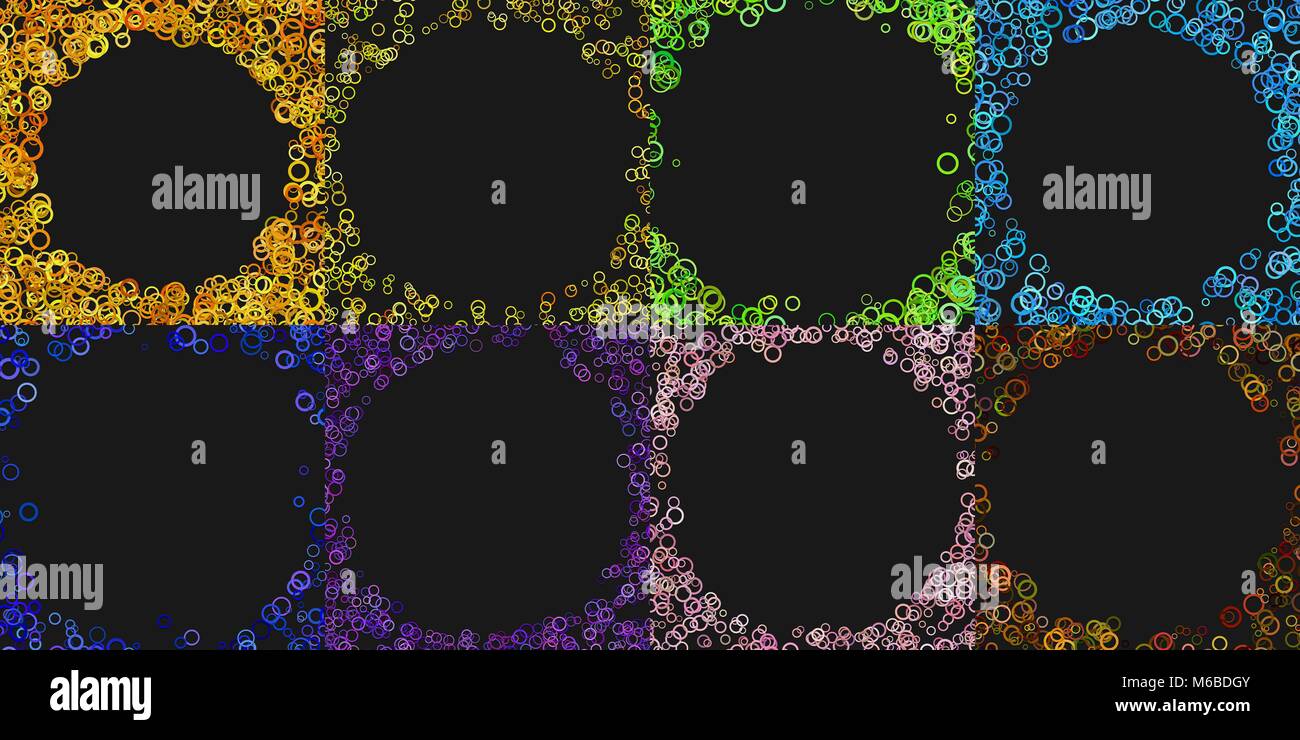 Abstract round border background set with circles Stock Vector Image ...