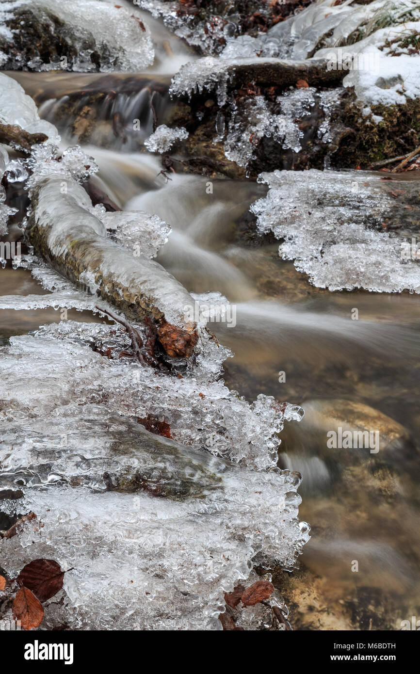 Ice and waterfall Stock Photo - Alamy