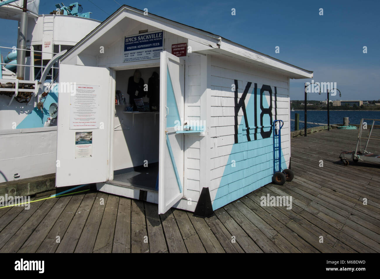 Log cabin for naval ship Nova Scotia Stock Photo - Alamy