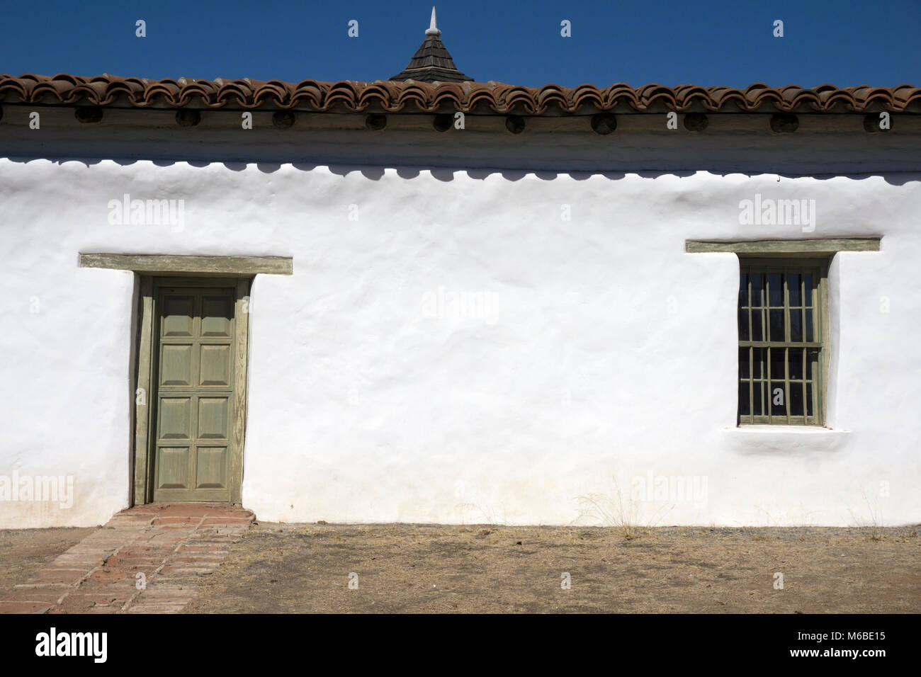 Old San Diego town historic area with traditional Mexican buildings ...