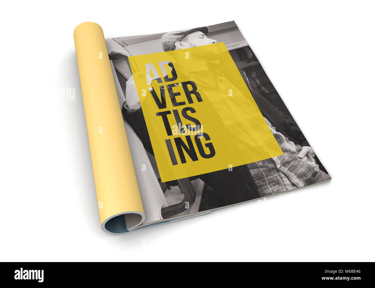 isolated magazine advertising 3d rendering Stock Photo - Alamy
