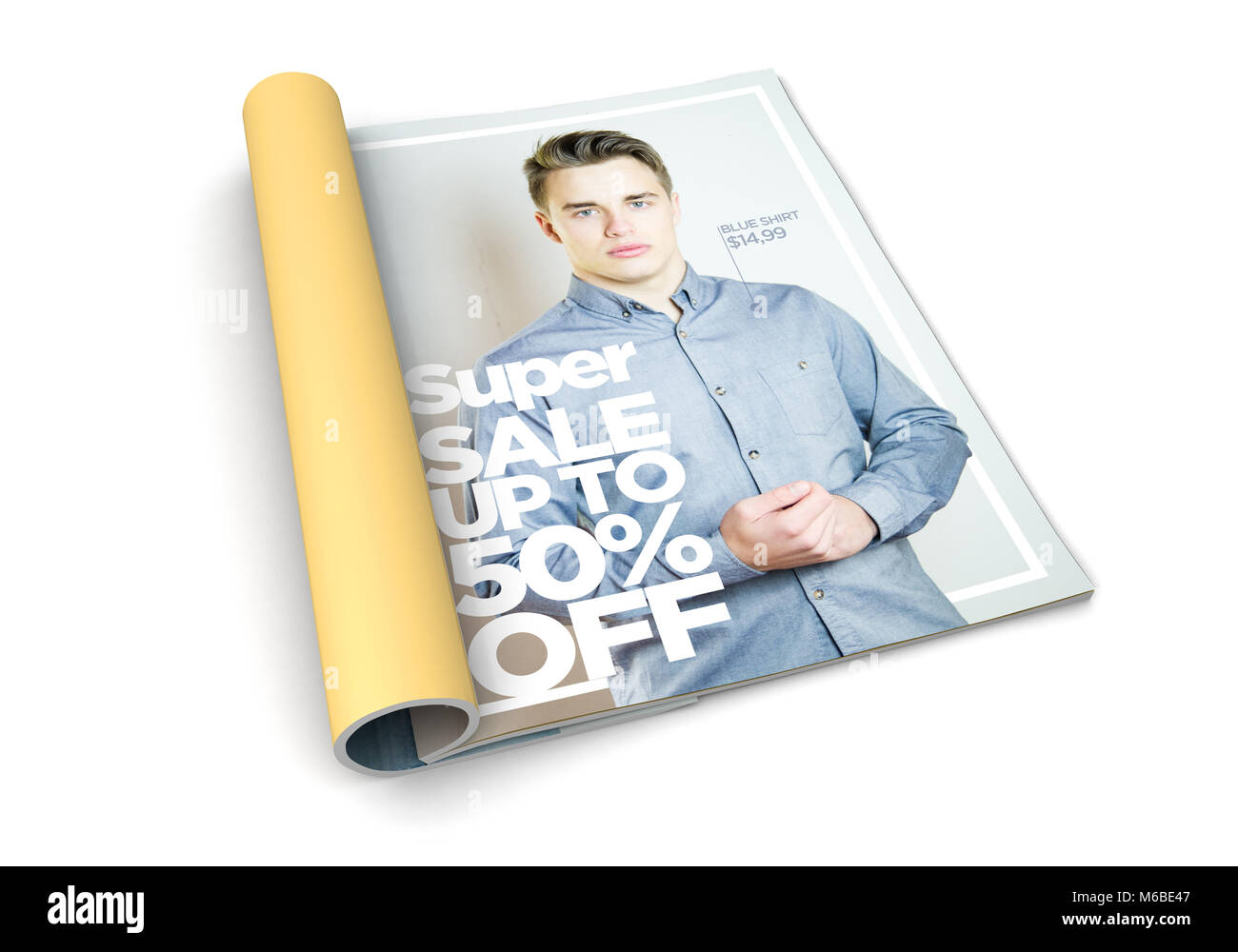 isolated magazine fashion advertisement 3d rendering Stock Photo - Alamy
