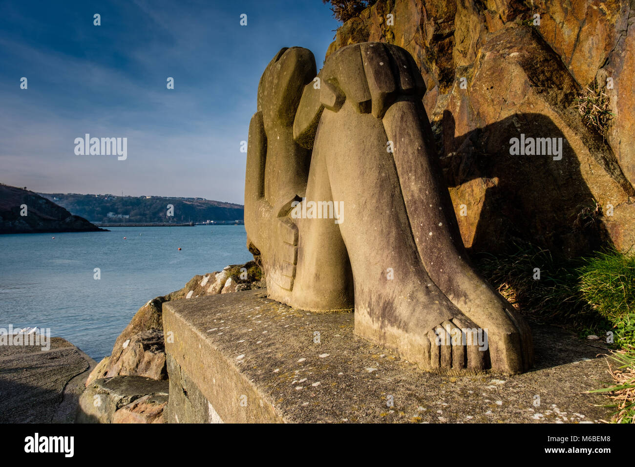 The Sun Lover sculpture by John Cleal at Lower Town Harbour, Fishguard ...