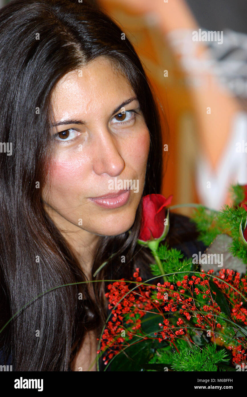 Warsaw, Masovia / Poland - 2006/02/20: Ive Mendes, Brazilian singer ...