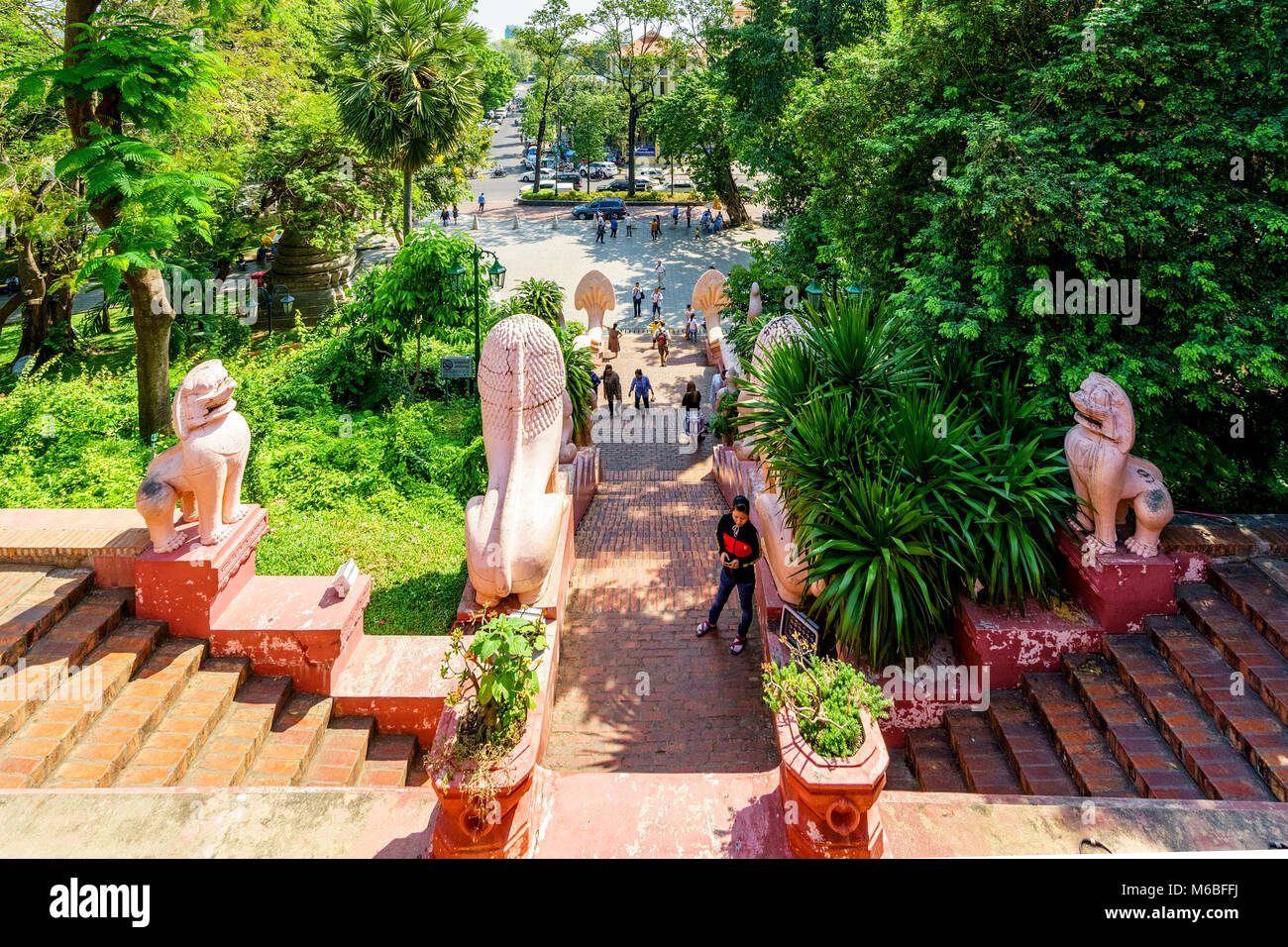 Wat Phnom is a Buddhist temple located in Phnom Penh, Cambodia. It is ...