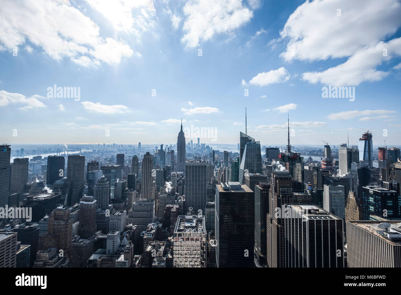 New York City from Top of the Rock Observatory, Feb. 2018 Stock Photo ...