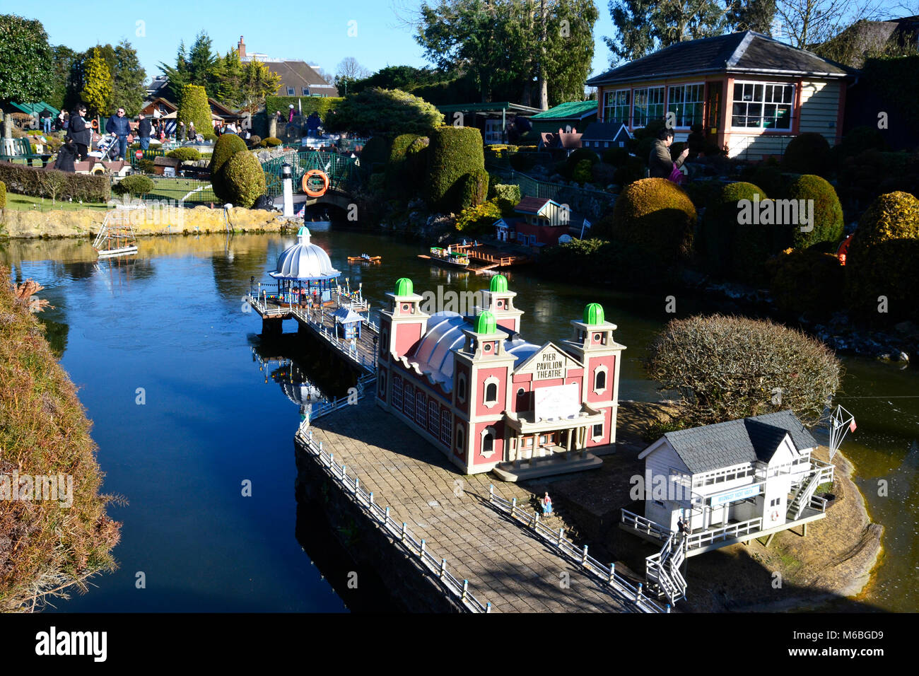 The 1930s pier at Bekonscot Model Village, Beaconsfield ...
