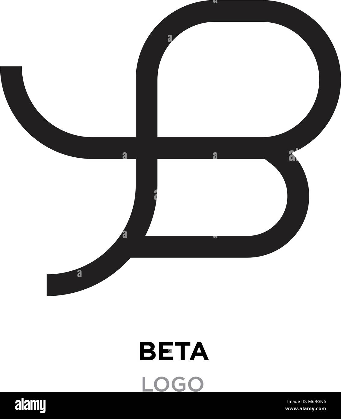 beta logo, flat vector sign B in modern style Stock Vector Image & Art ...