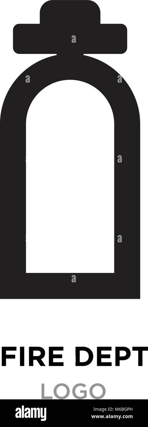 fire dept logo, linear Illustration isolated on white background Stock ...