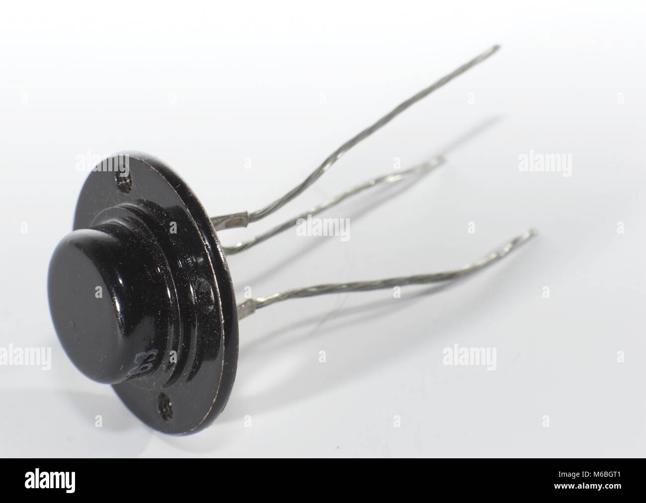 The old germanium big black transistor Stock Photo - Alamy