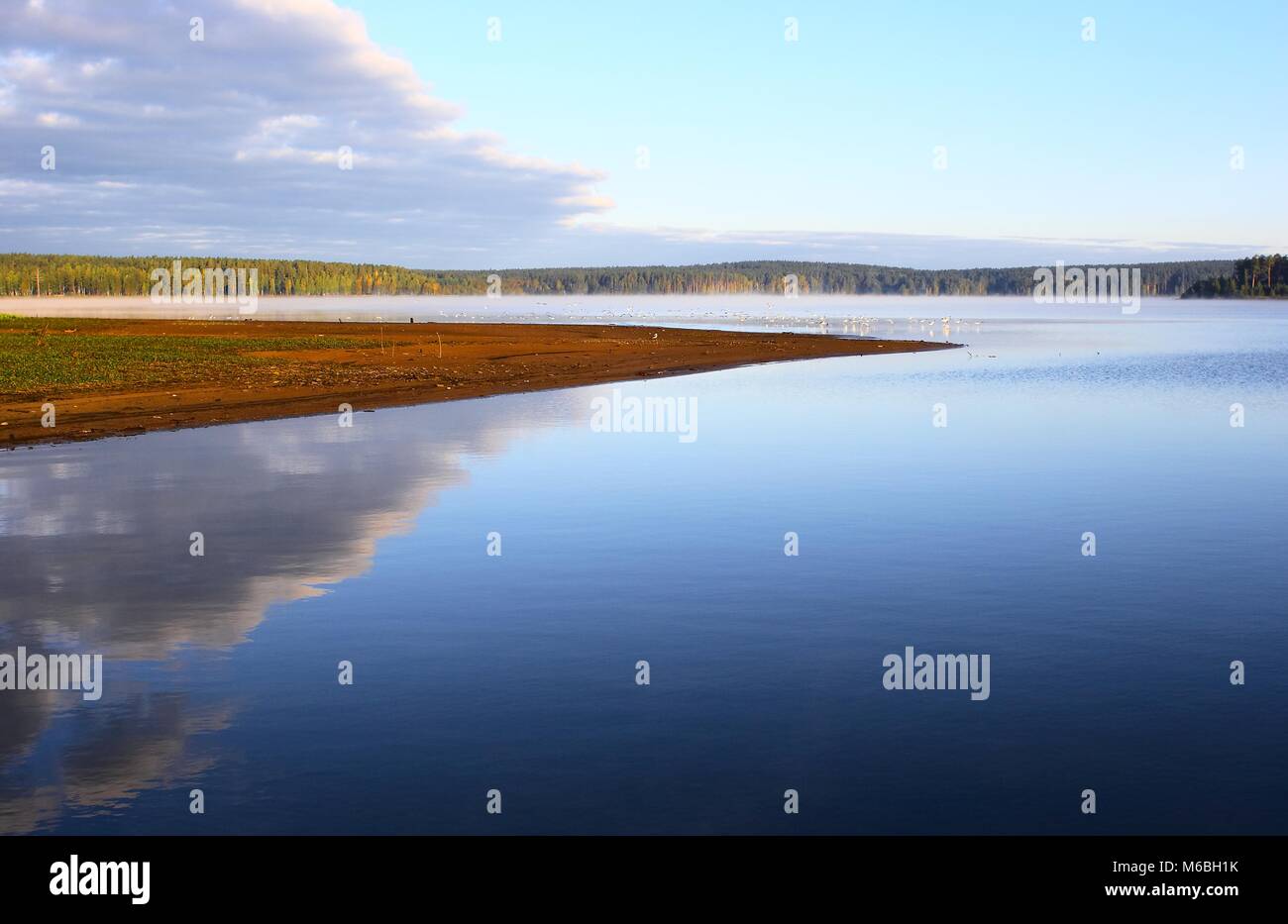 sunset sky reflection Stock Photo - Alamy