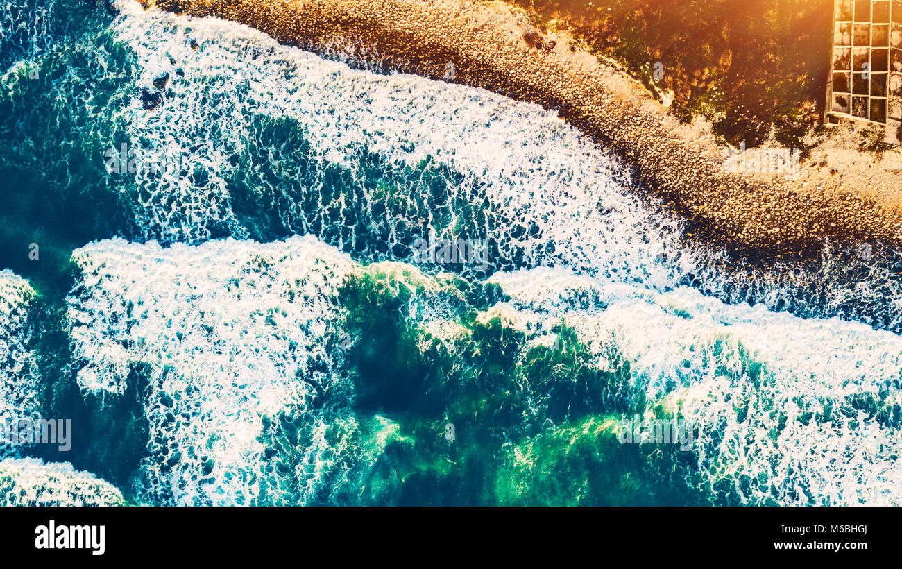 Ocean Birds Eye View Drawing