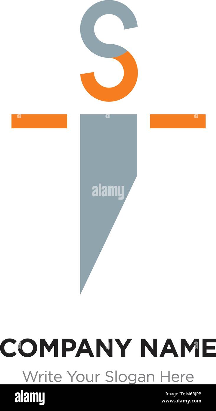 Abstract letter si is logo design template, Alphabet initial letters ...