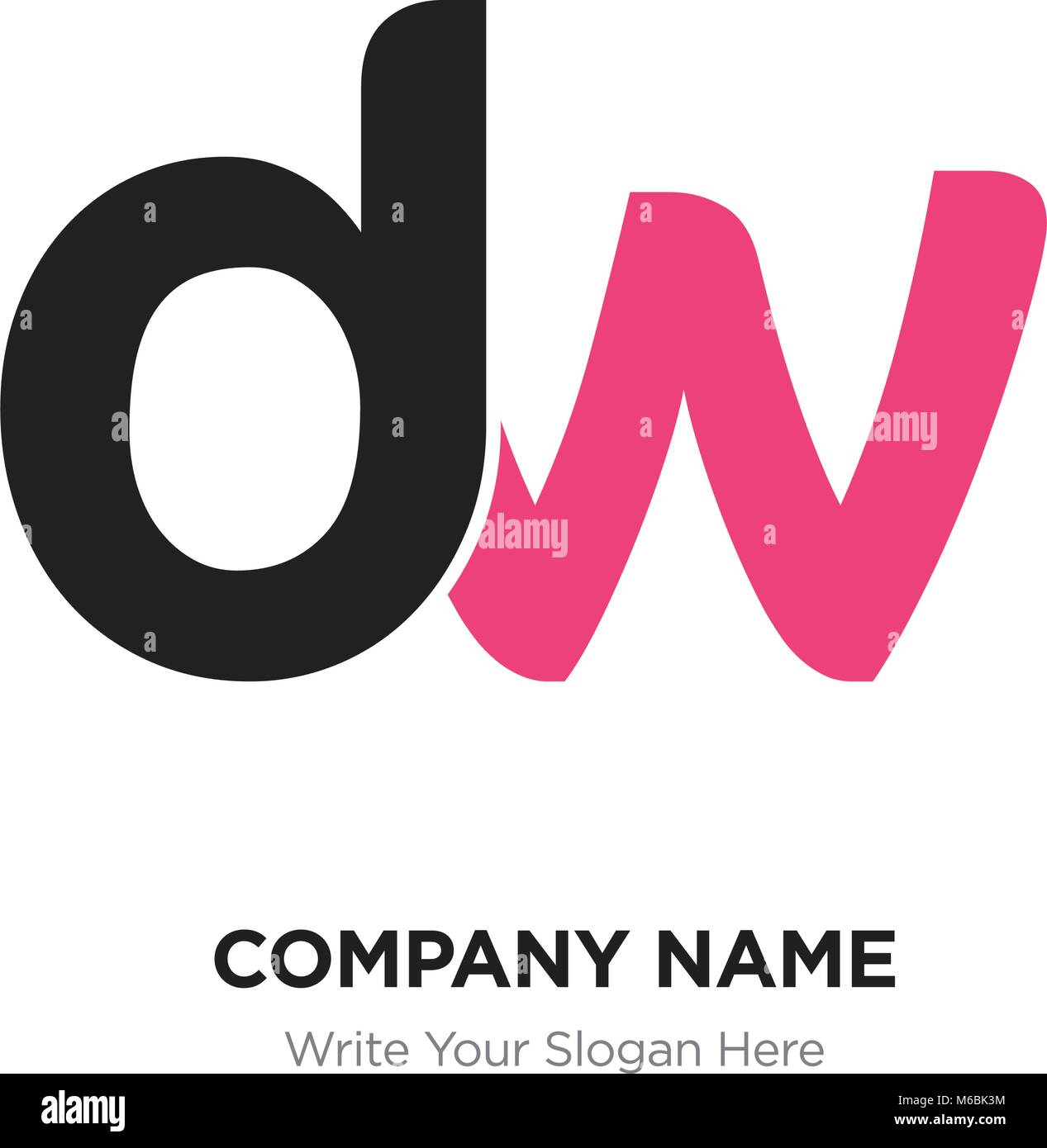 Dw letter logo design hi-res stock photography and images - Alamy