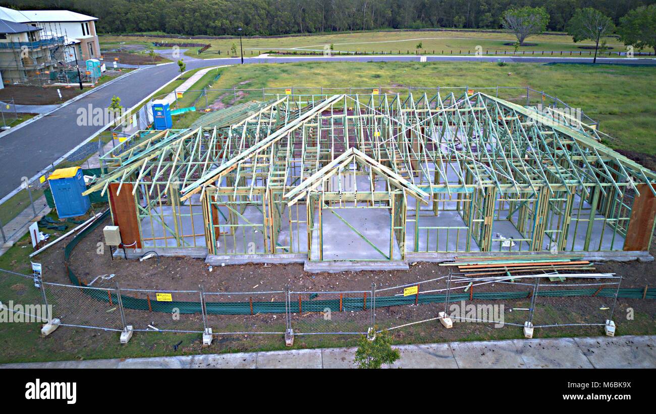Frame Stage -Home Under Construction Stock Photo - Alamy