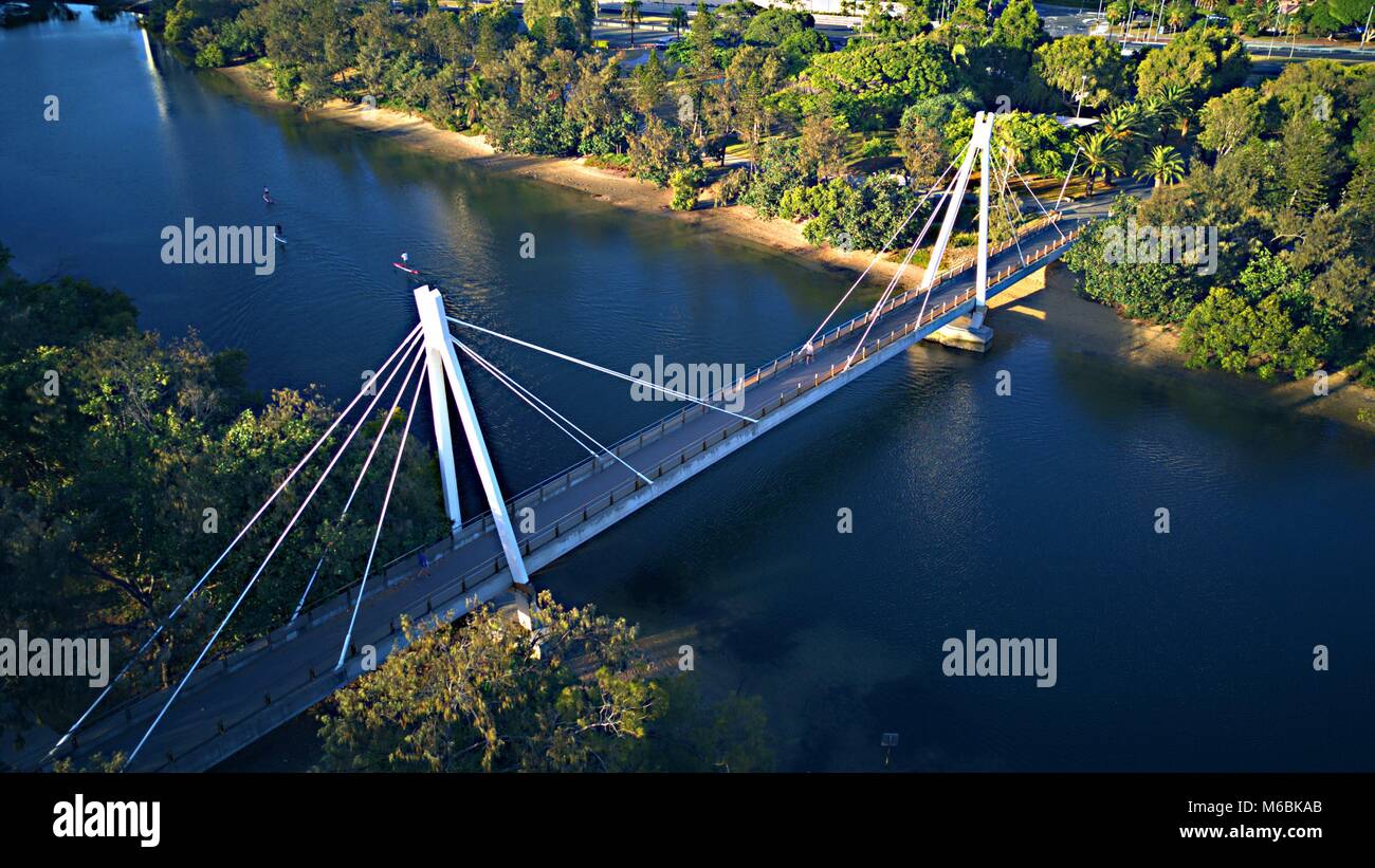 Aerial photo pedestrian footbridge design hi-res stock photography and ...
