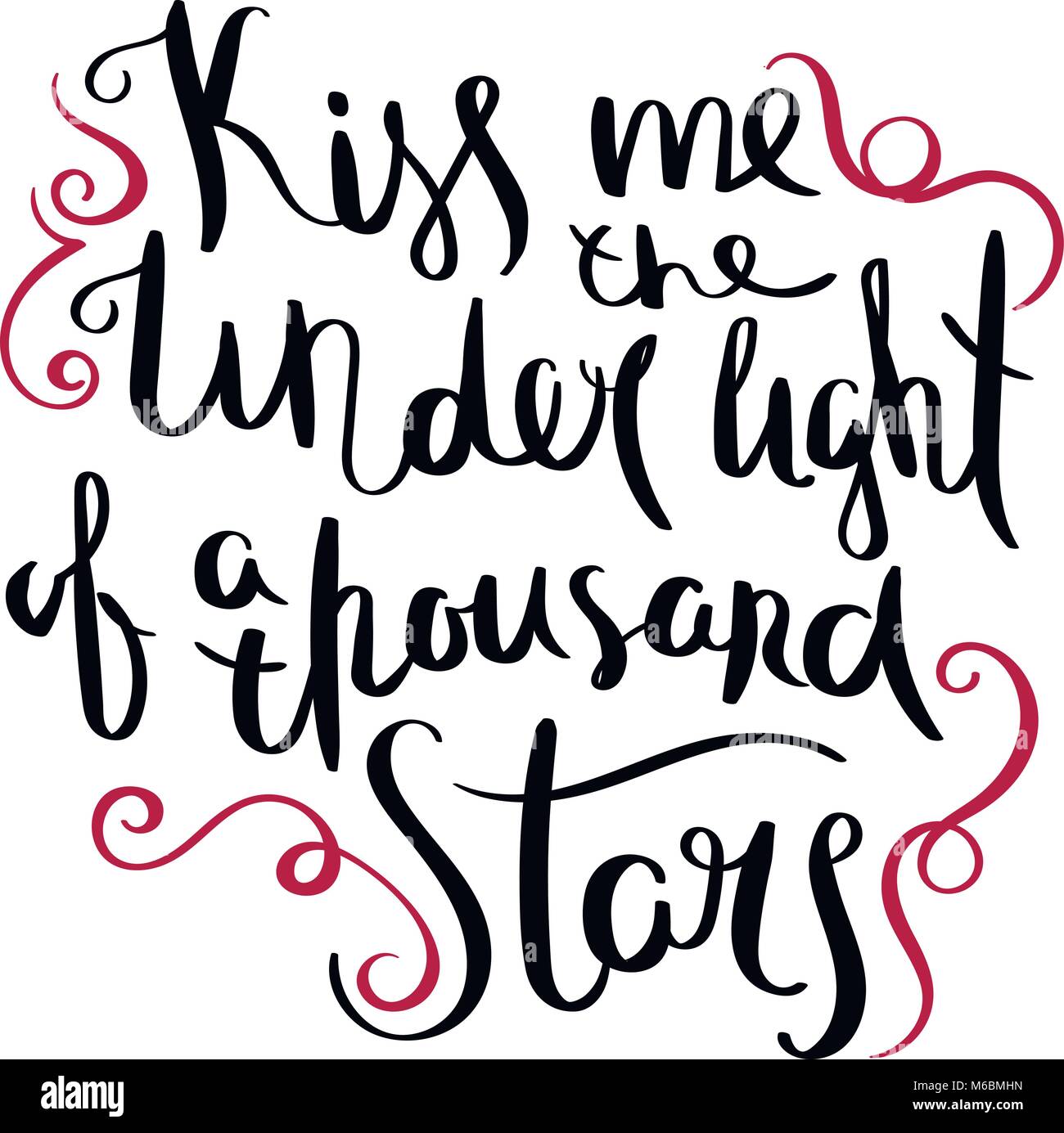 Inspirational vector hand drawn quote. Ink brush lettering isolated on ...