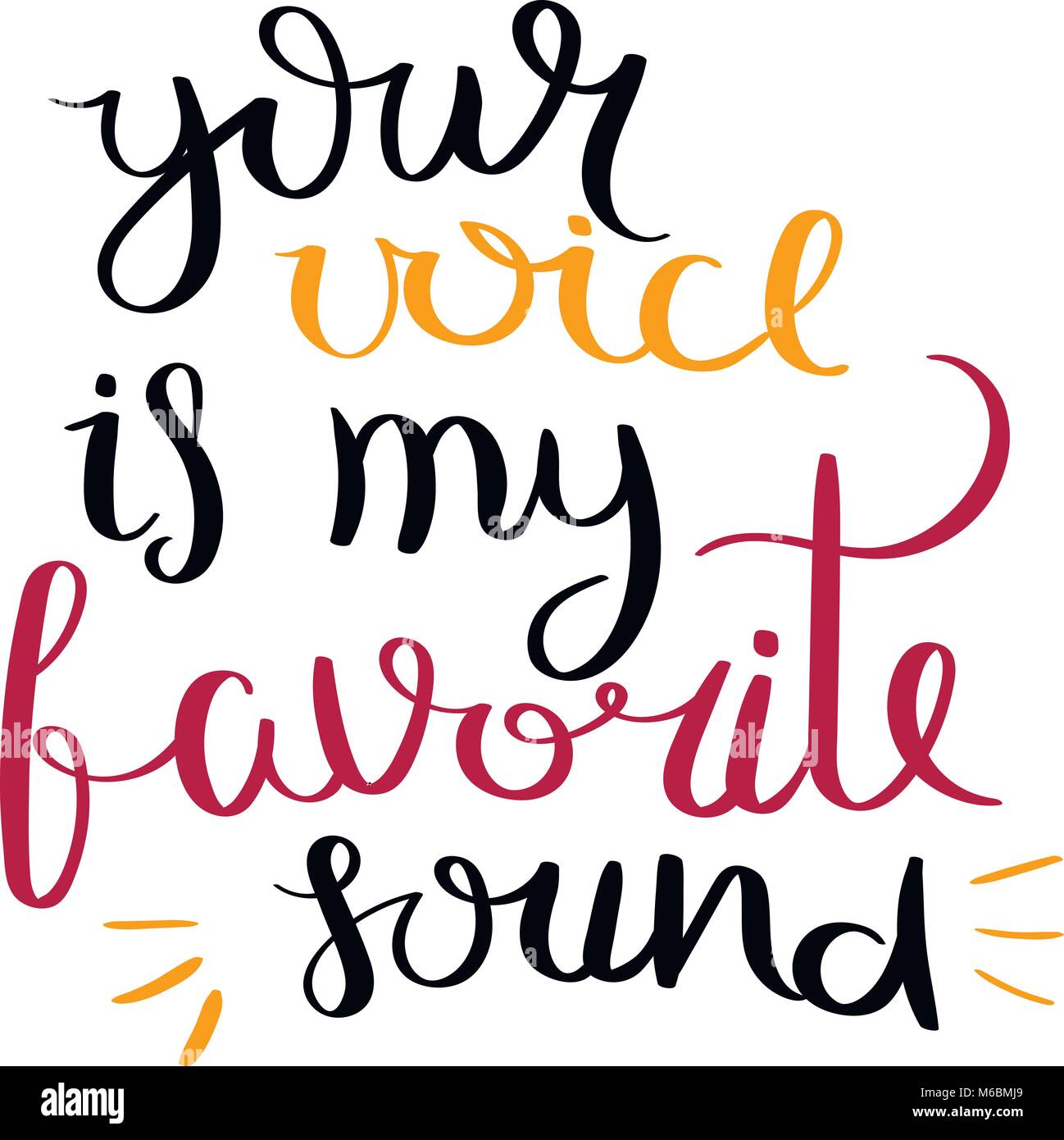 Inspirational vector hand drawn quote. Ink brush lettering isolated on white background ...