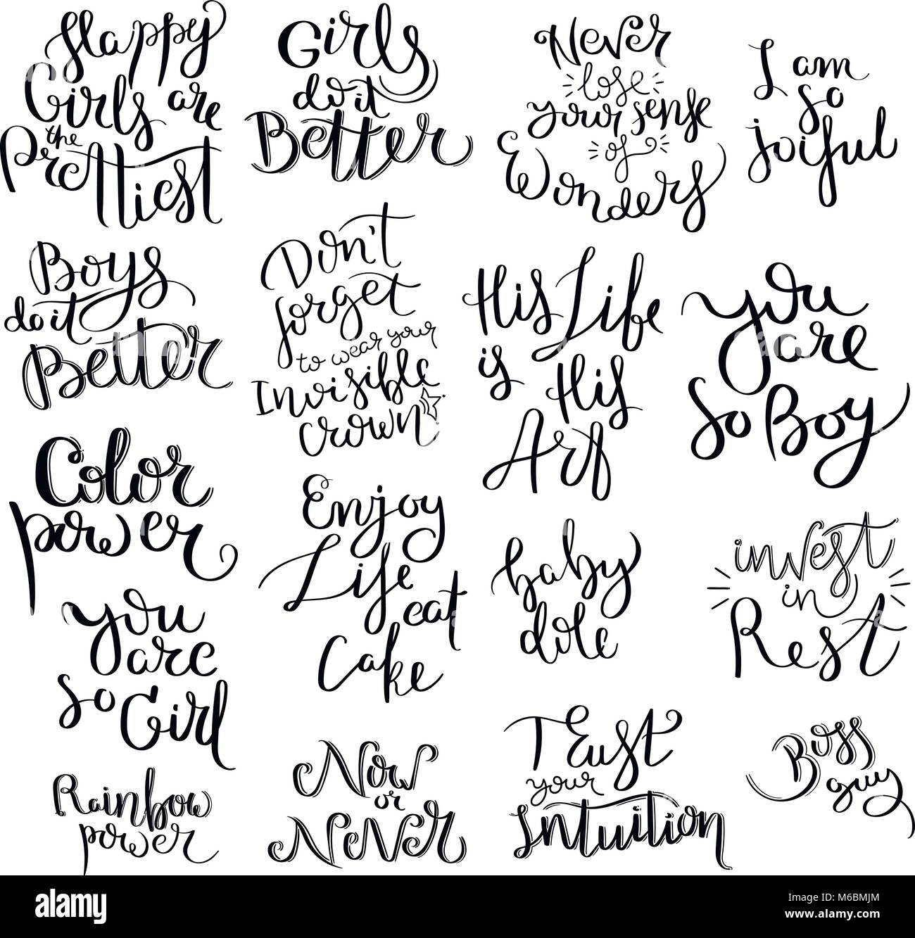 Hand written calligraphy quote motivation for life and happiness. For ...