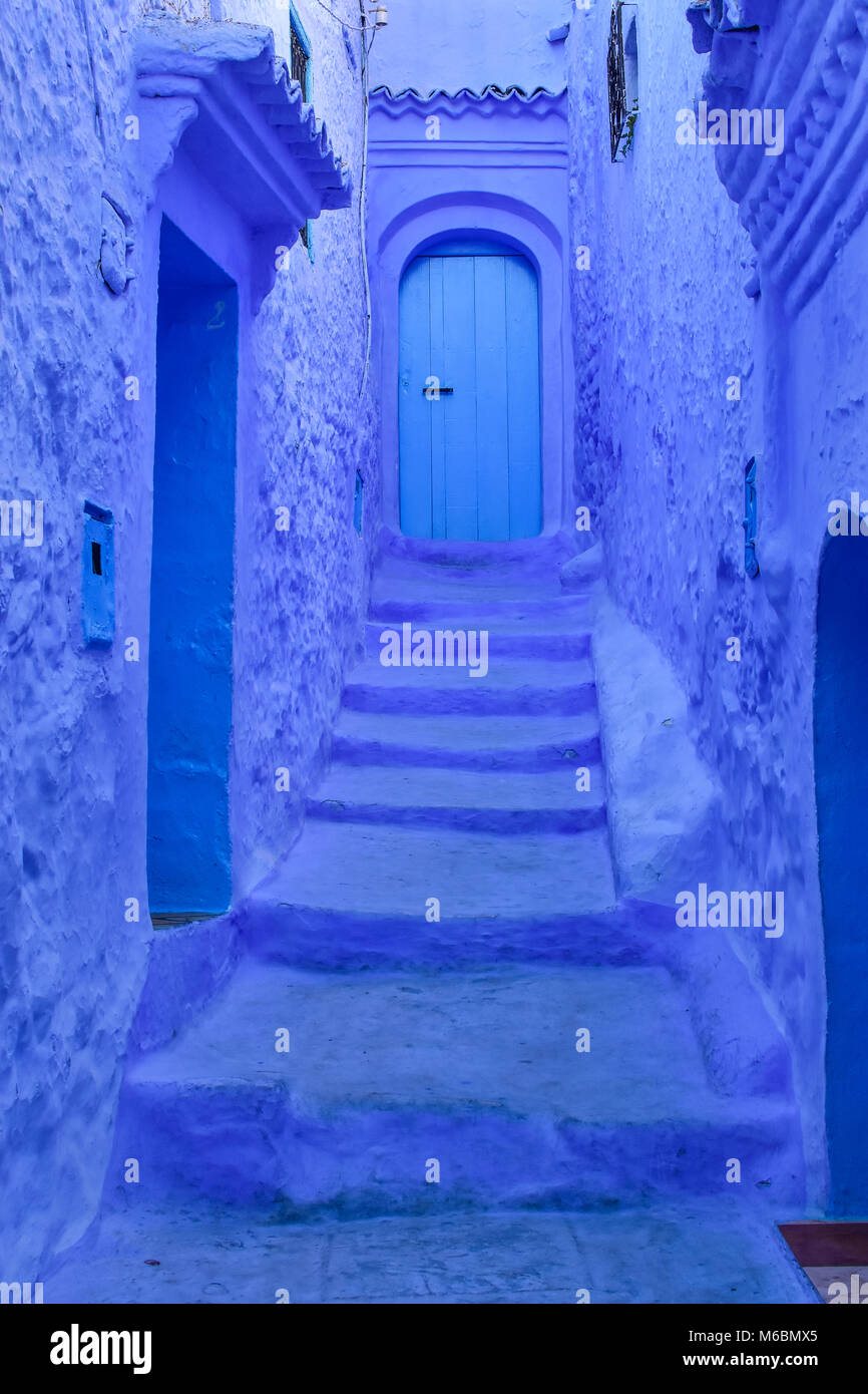 Chefchaouen is a town in Morocco famous for its buildings in blue Stock ...