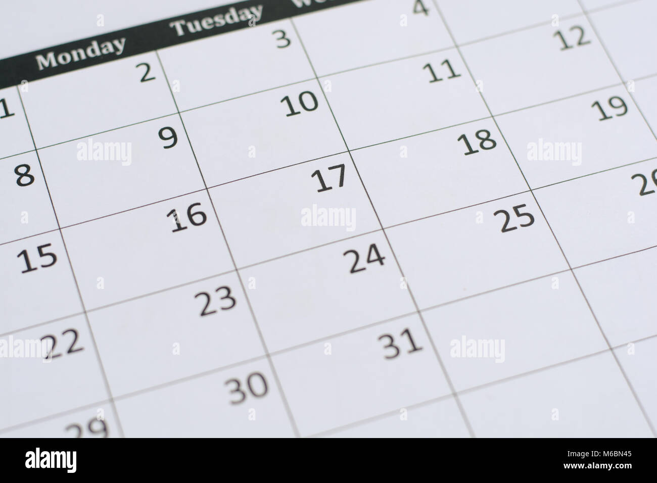 calendar page background Stock Photo - Alamy
