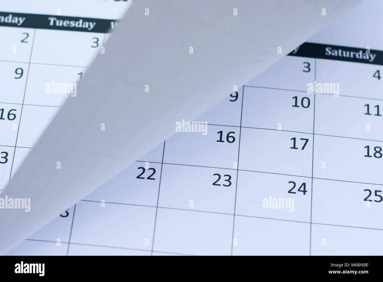 calendar page background Stock Photo - Alamy