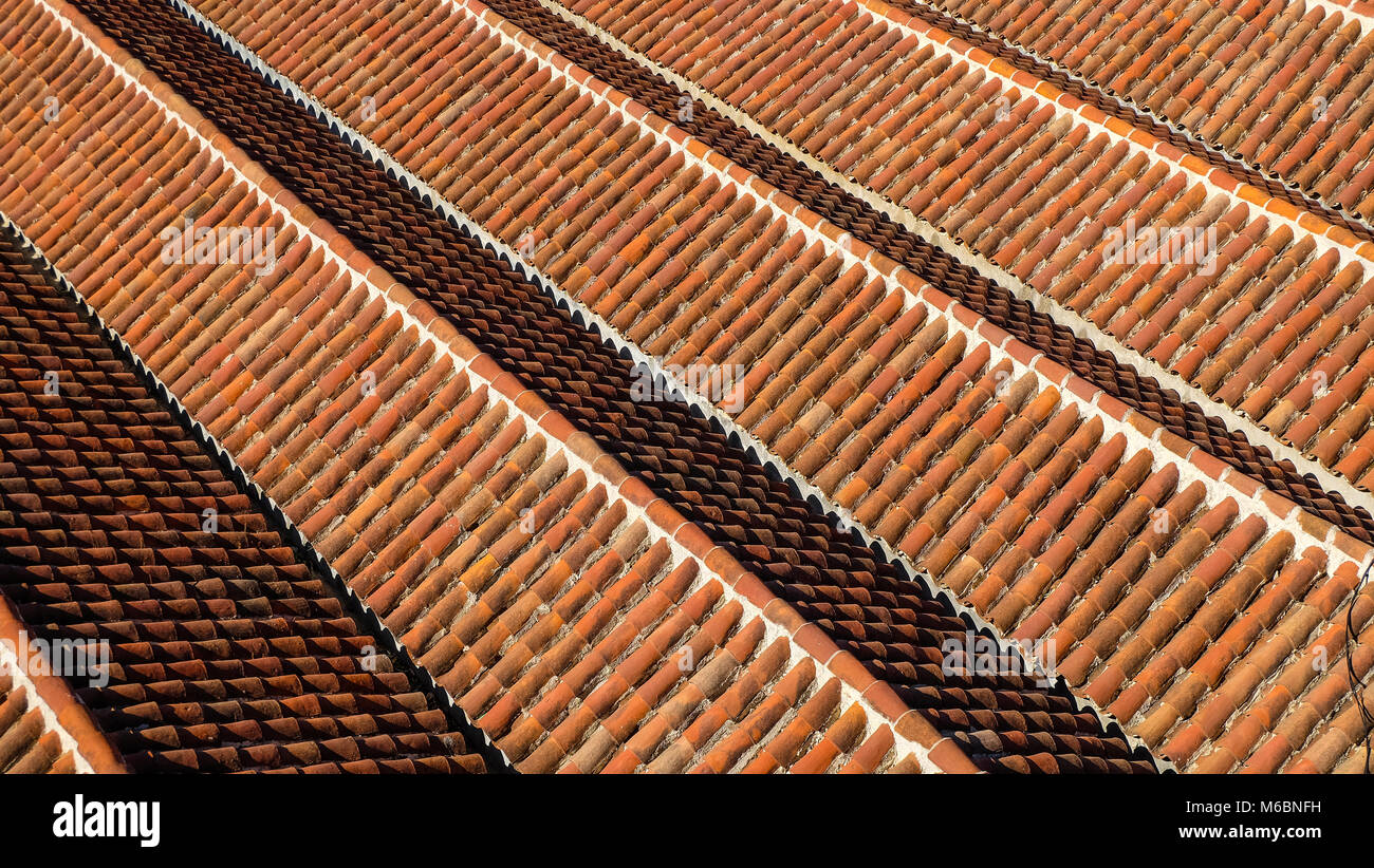 The tiled roof of Grand Mosque at Chefchaouen, Morocco Stock Photo - Alamy