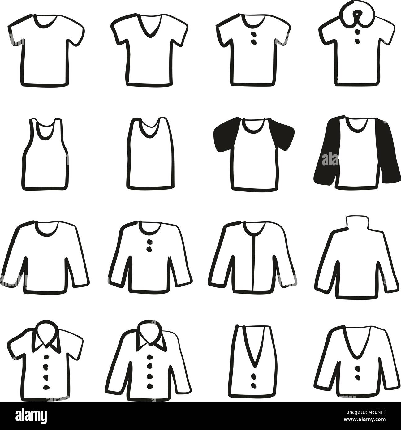 Shirt Icons Freehand Fill Stock Vector Image & Art - Alamy