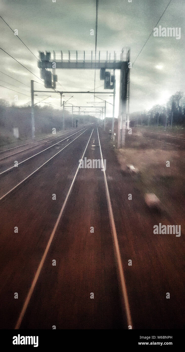 Abstract photo of railroad tracks, France, Europe Stock Photo - Alamy