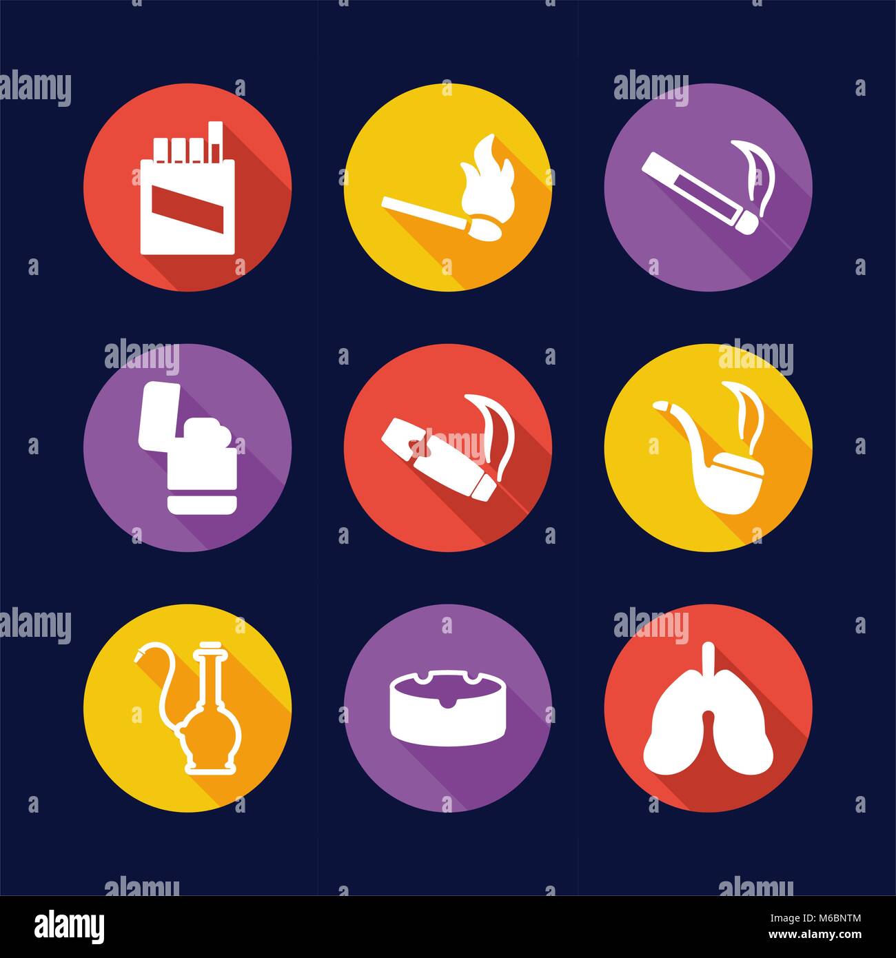 Fire smoke icon thin circle hi-res stock photography and images - Alamy