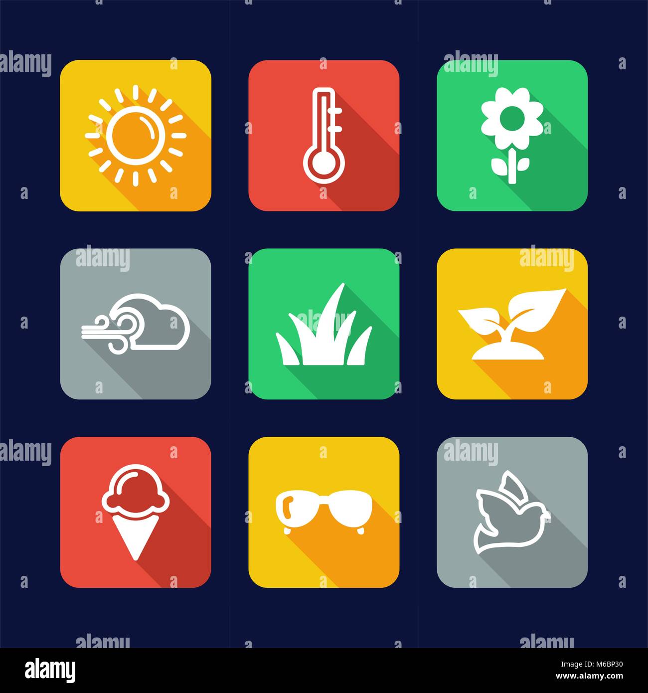 Stencil Icons Flat Design Stock Vector Image & Art - Alamy