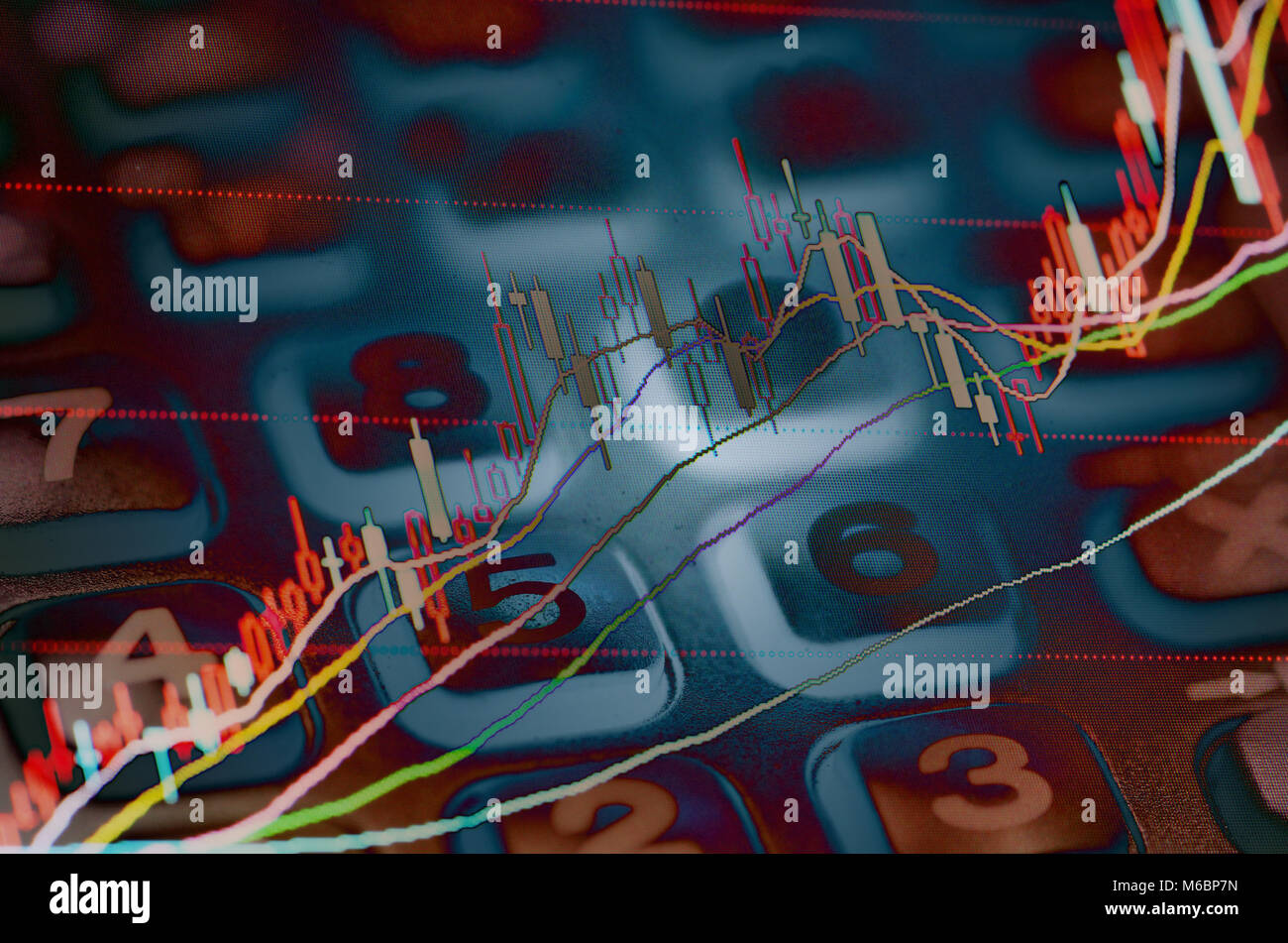 Financial stock market data, business data analysis charts Stock Photo ...