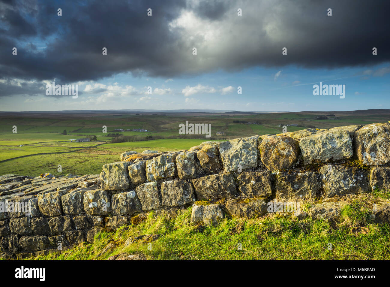 A stretch of Hadrian's Wall known as Thorny Doors near Caw Gap in the ...