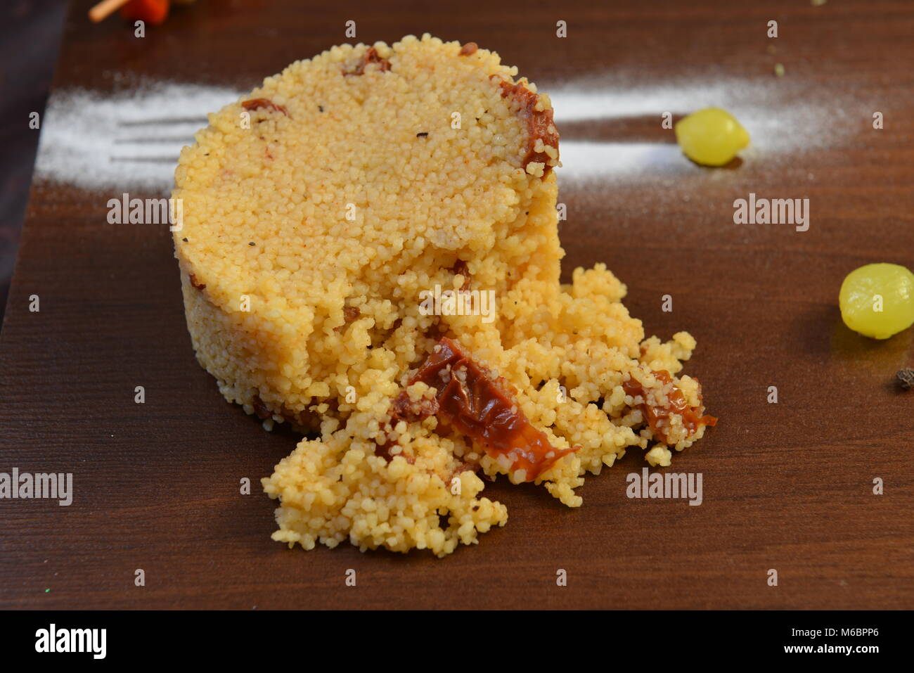 fried rice on white plate in restaurant. asian food. Risotto with ...