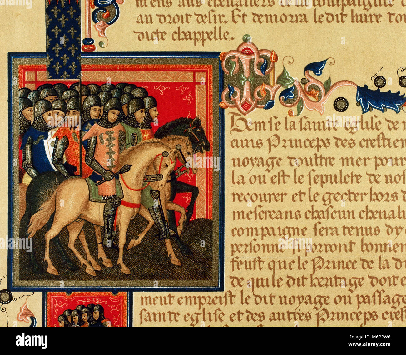 Medieval Illuminated Manuscript Knight Stock Photos & Medieval ...