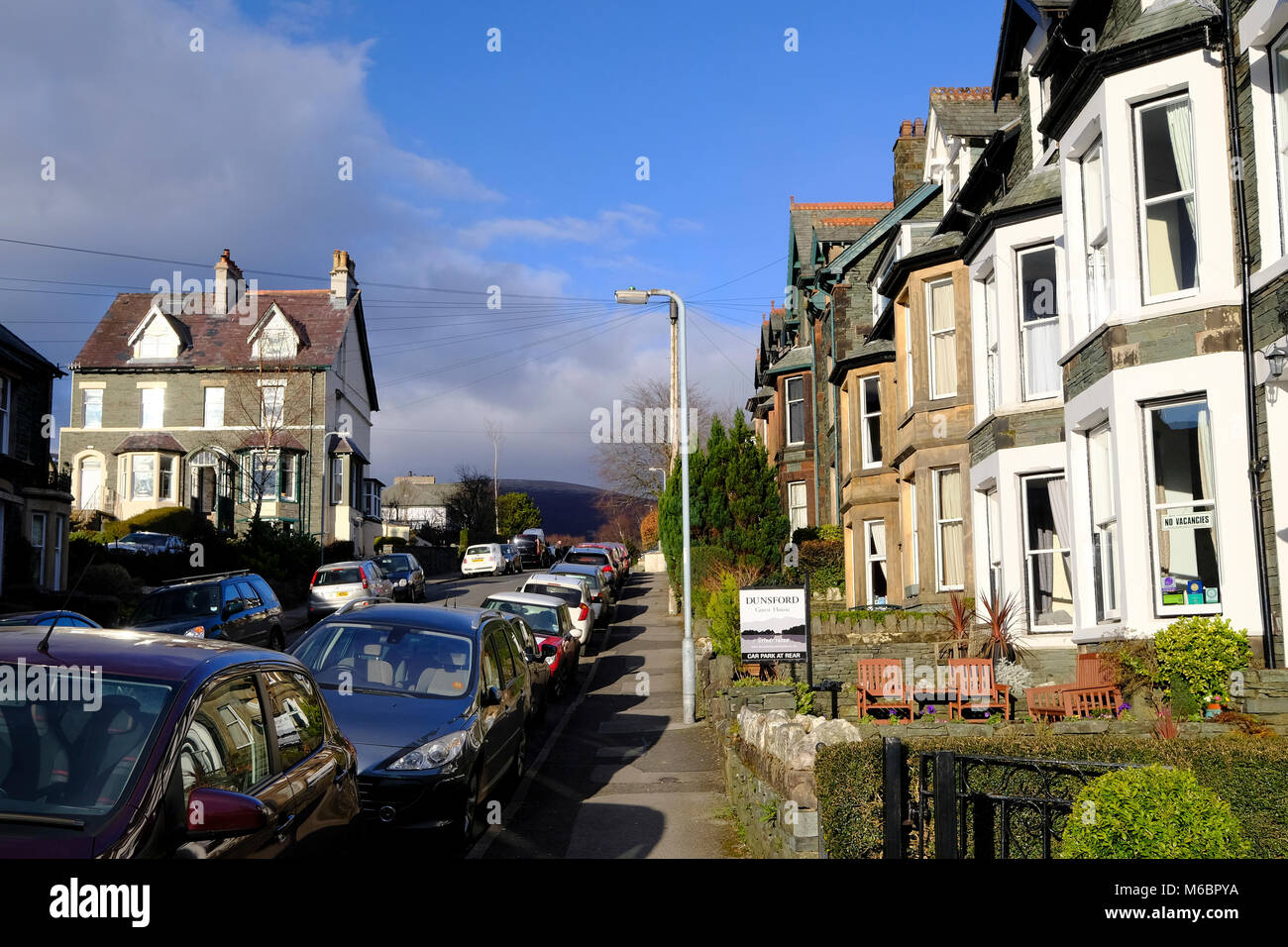 Guest Houses in Keswick Stock Photo - Alamy