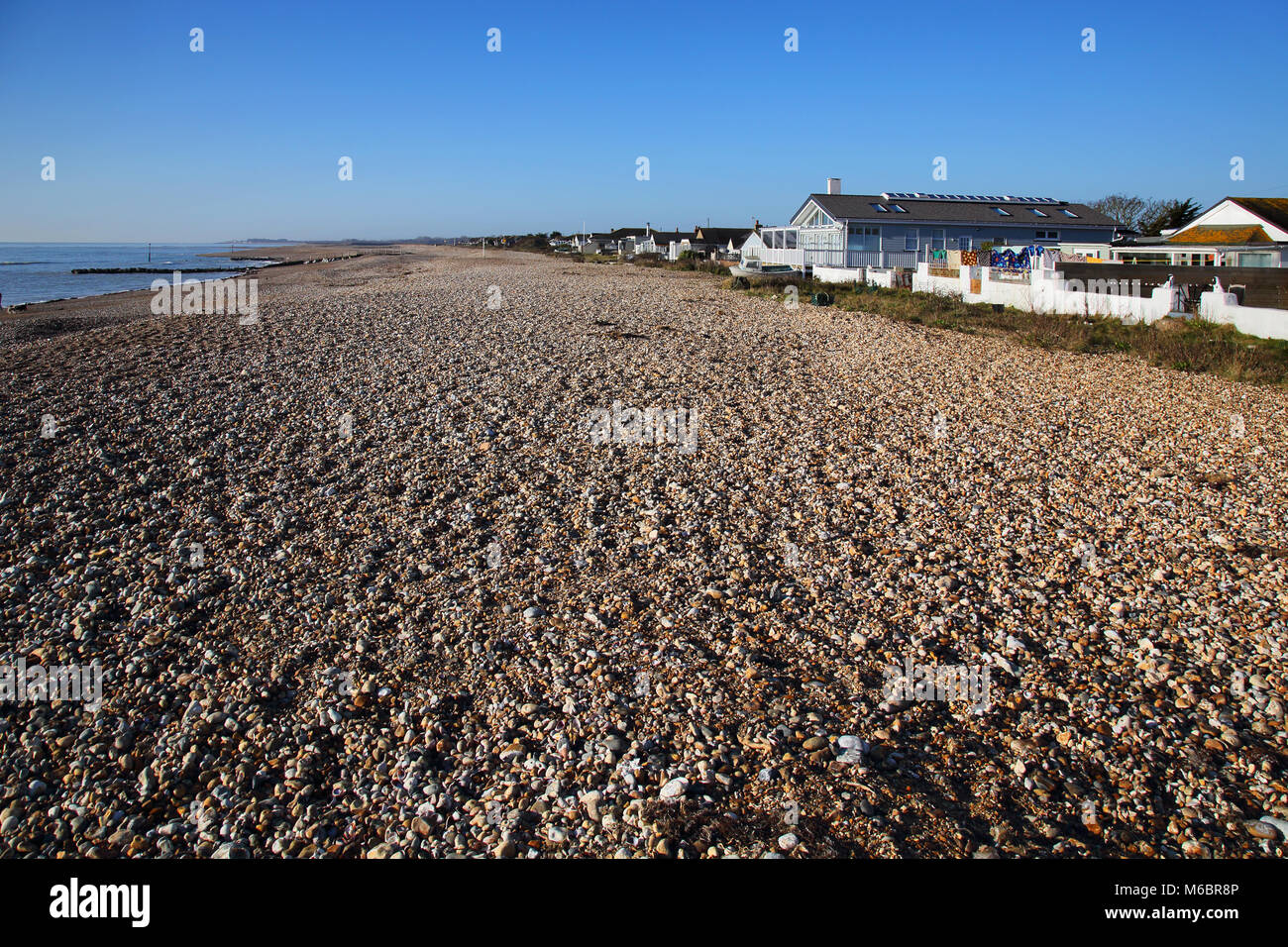 the shingle beach at pagham on the west sussex coast Stock Photo - Alamy