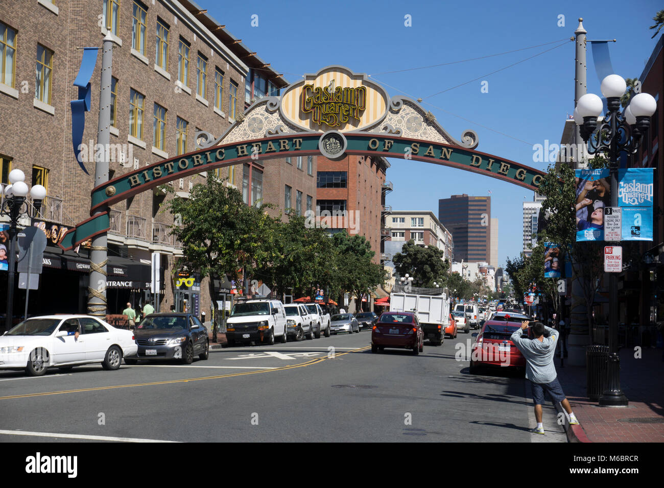 Gaslamp Quarter famous sign Stock Photo - Alamy