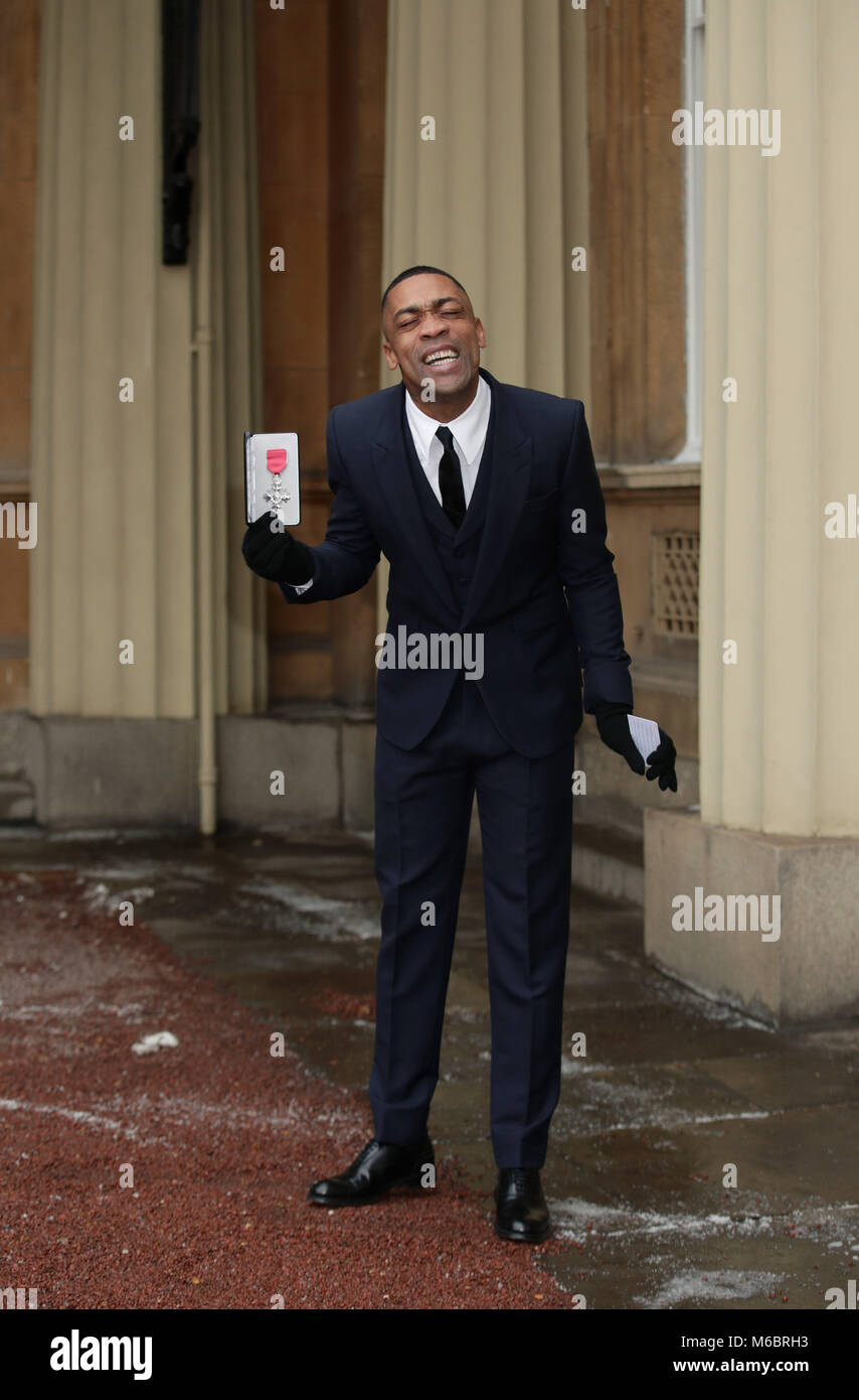 Musician Wiley, also known as Richard Cowie Jnr, holds his MBE ...