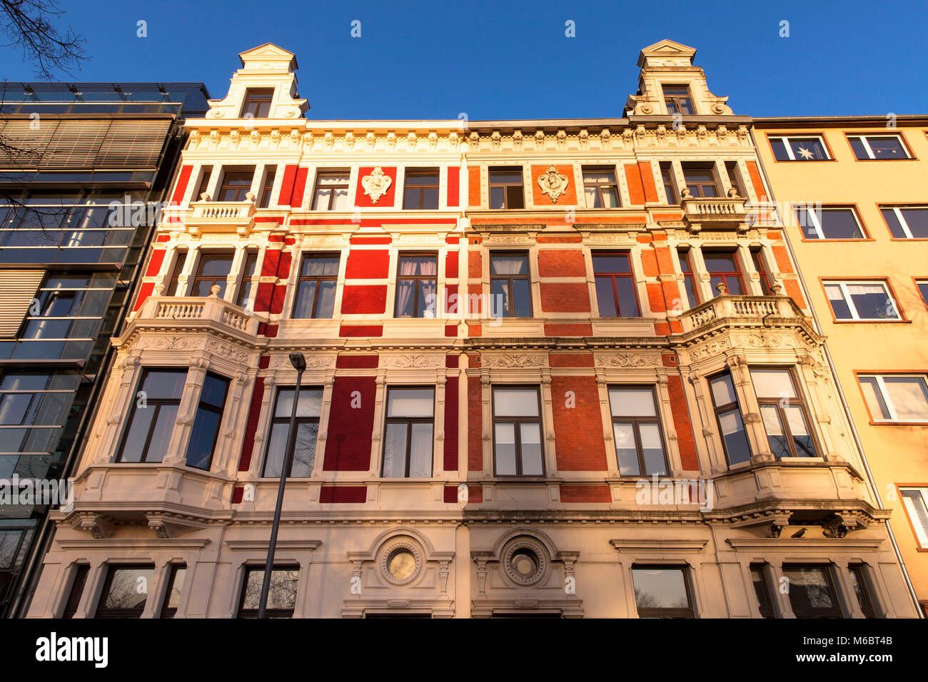 Germany, Cologne, houses on the Adolf-Fischer street/Hansa square ...