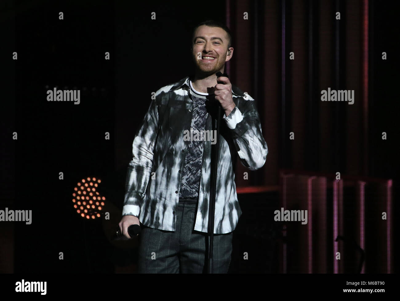 Sam Smith performs at The Global Awards, a brand new awards show hosted ...