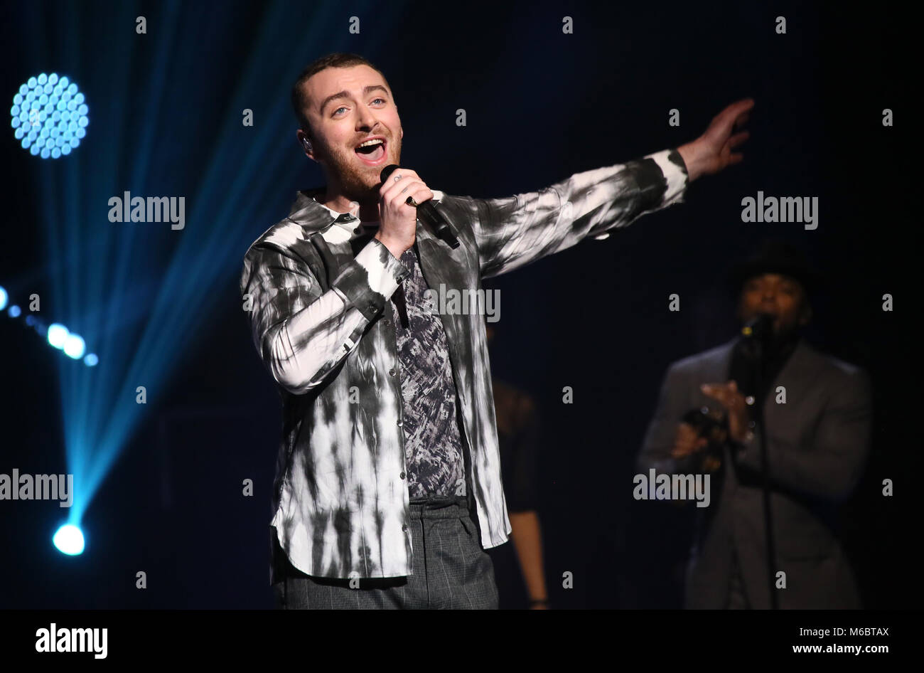 Sam Smith performs at The Global Awards, a brand new awards show hosted ...