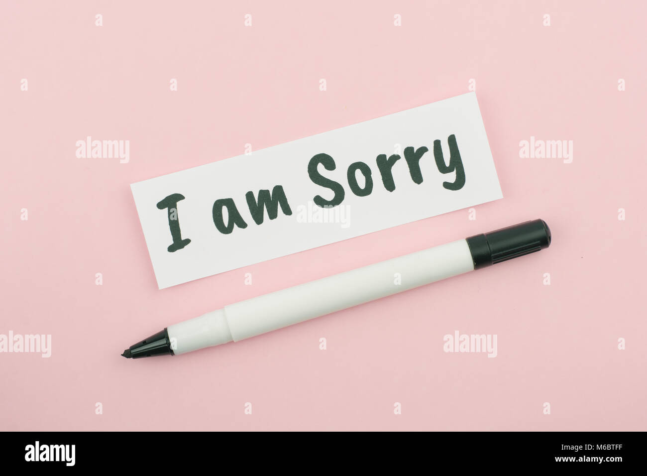 Sorry text hi-res stock photography and images - Alamy