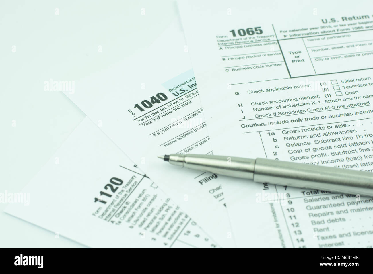 1040,1120,1065 US tax form / taxation concept. USA Stock Photo - Alamy