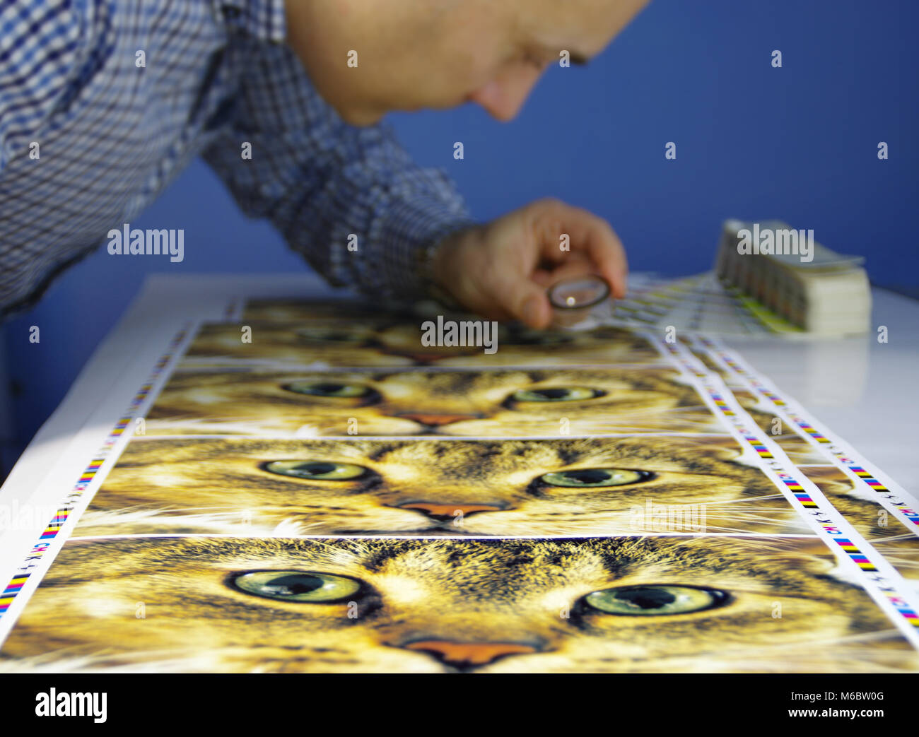 Printing industry magnifying glass High Resolution Stock Photography ...