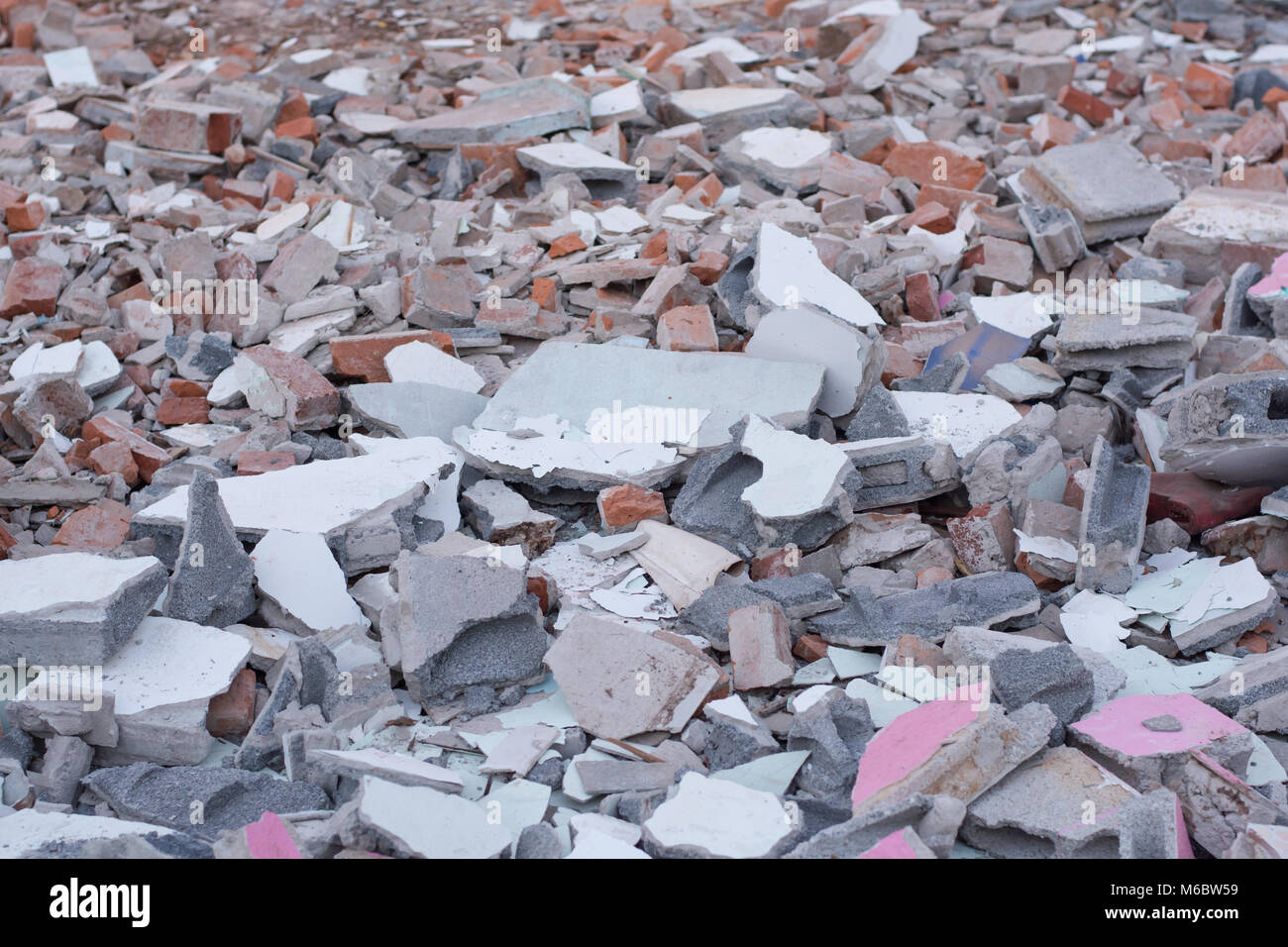 a pile of smashed concrete Stock Photo - Alamy