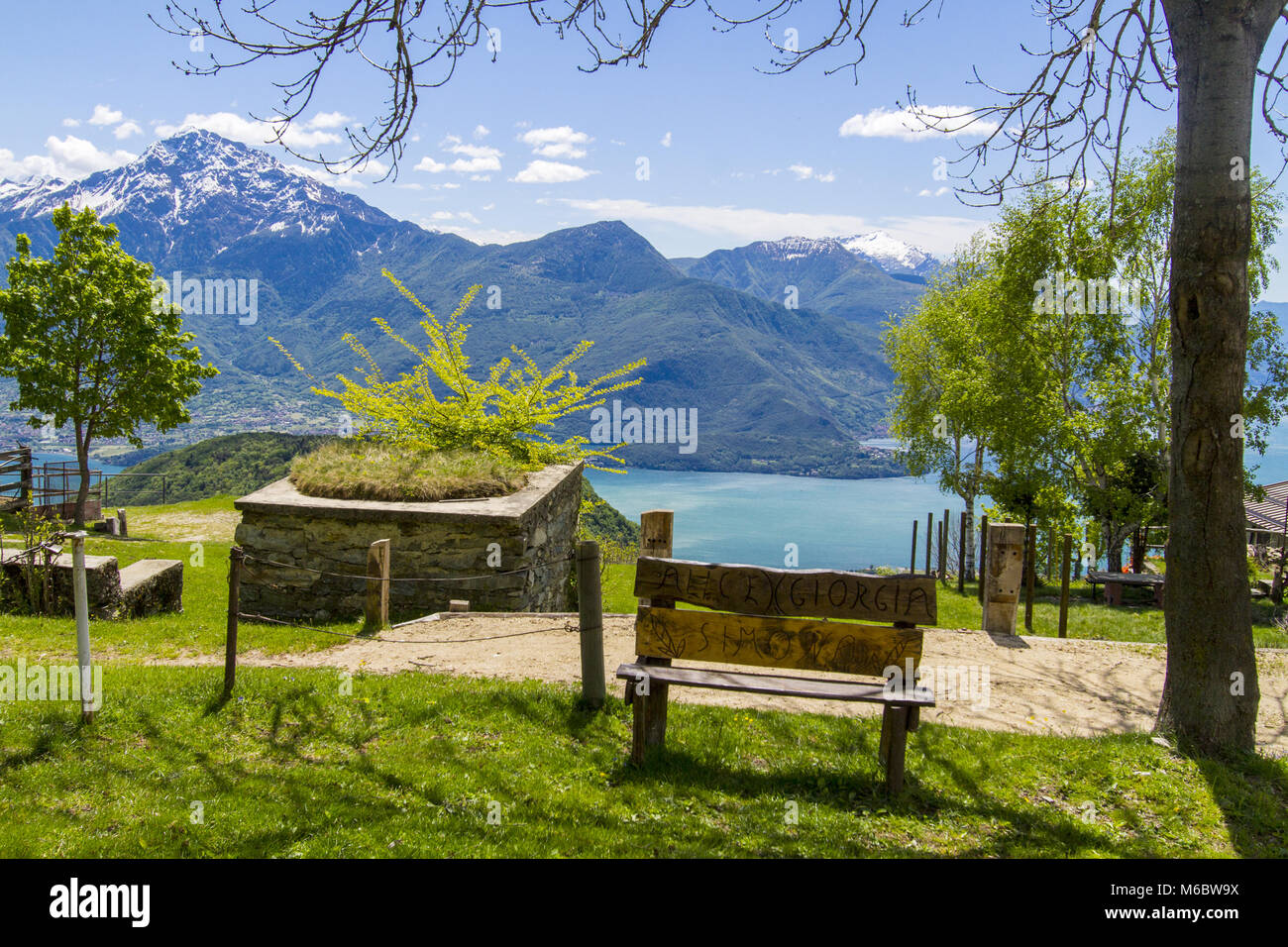 view of como lake in peglio italy Stock Photo - Alamy