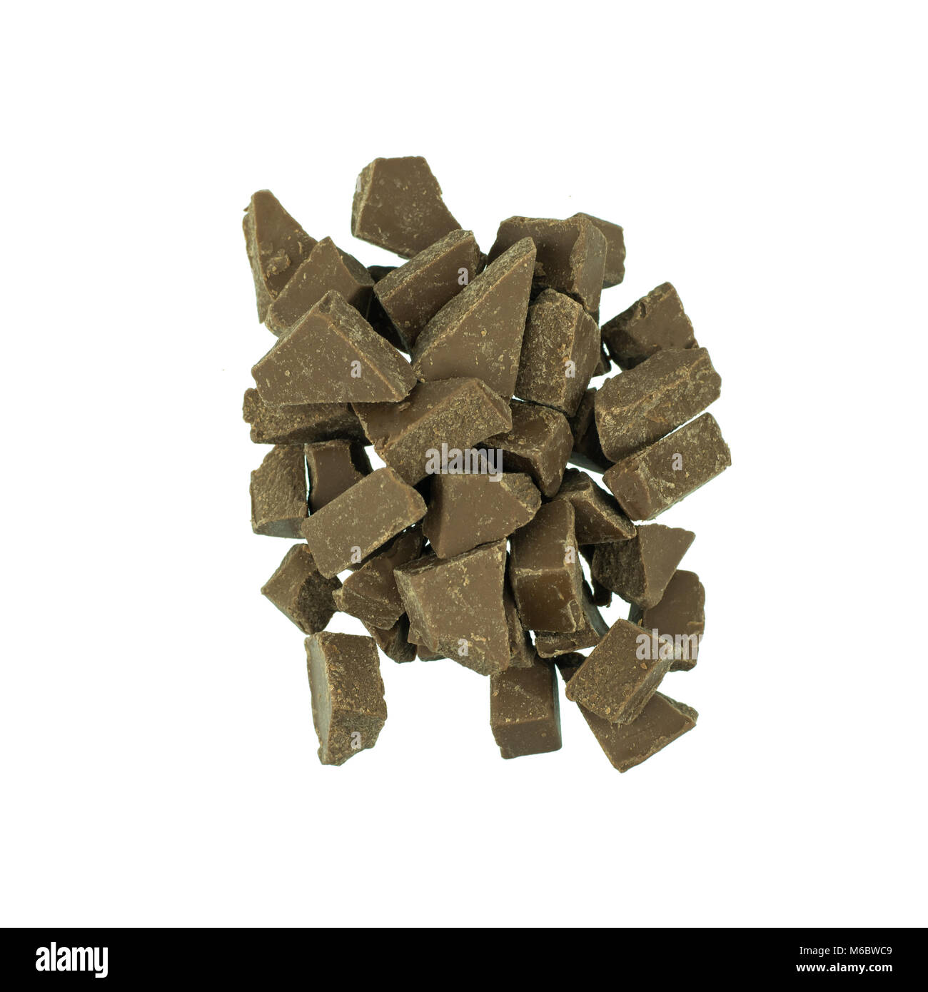 Broken chocolate bar isolated on white background Stock Photo - Alamy