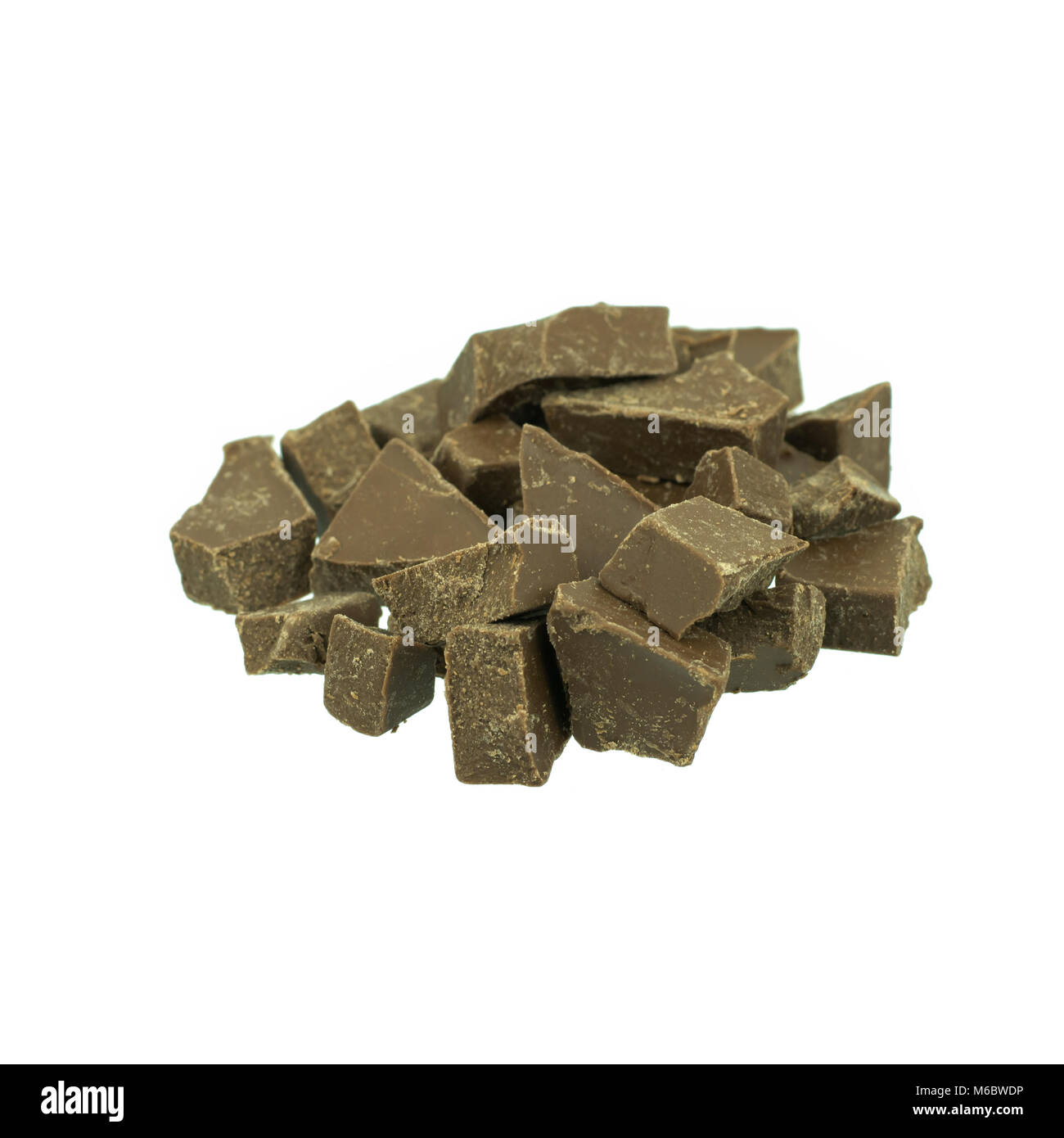 Broken chocolate bar isolated on white background Stock Photo - Alamy