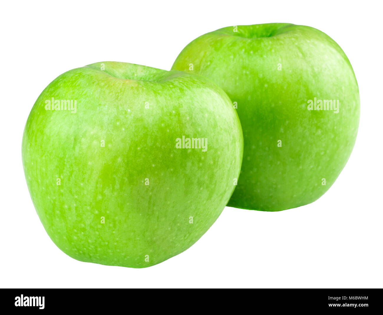 Fresh green apples, isolated on white background Stock Photo - Alamy